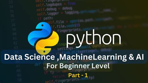 Python For Data Science Machine Learning And Ai Part 1 Youtube
