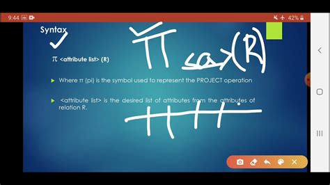 Relational Algebra Select And Project Operation5 Youtube