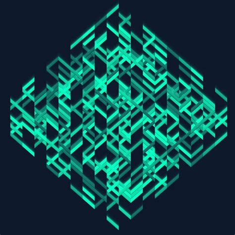 Cube Molecular Lattice Connection Structure 3d Vector Illustration