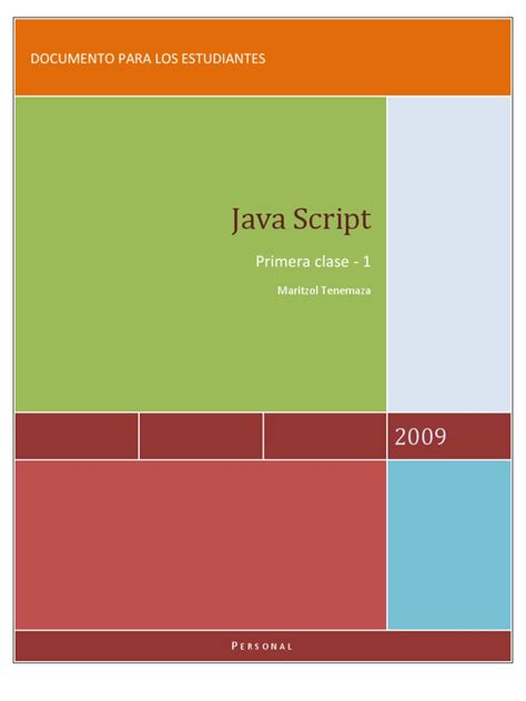 Java Script Primera Clase Pdf Script Java Java Lenguaje De