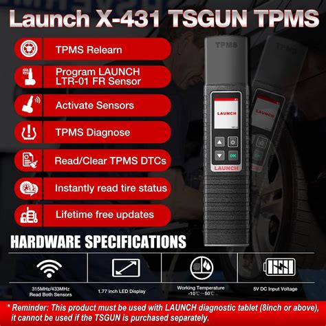 X LAUNCH X TS TPMS Pressure Inspection Tool Sensor Activator Proging TPM Tools