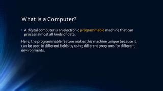 Lecture 01 Introduction To Computer Pptx