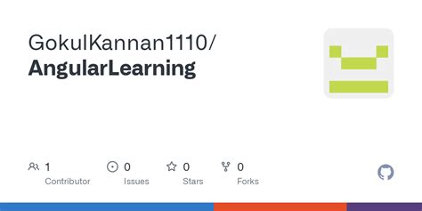 GitHub GokulKannan AngularLearning