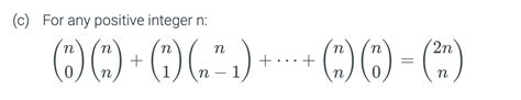 Solved Exercise Proving Combinatorial Identities Chegg