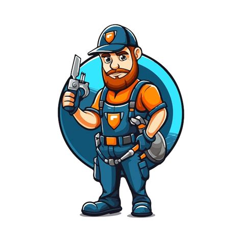 Electro Tech Mascot Logo Premium Ai Generated Vector