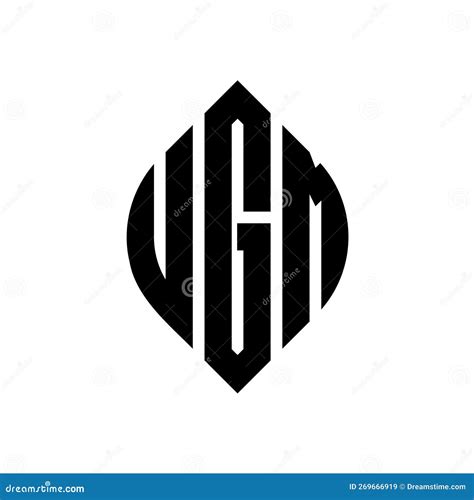 Ugm Circle Letter Logo Design With Circle And Ellipse Shape Ugm