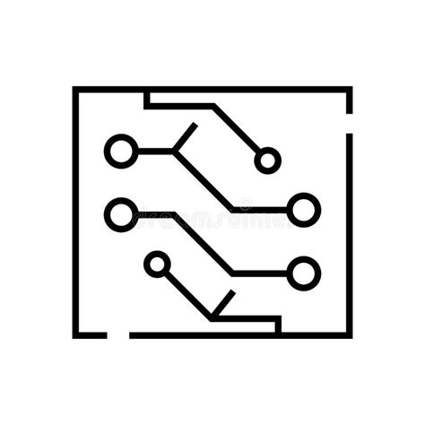 Abstract Circuit Line Icon Abstract Circuit Concept Outline Vector Symbol Sign Linear