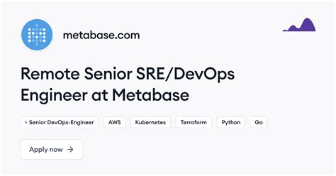 metabase hiring senior sre devops engineer remote work from home