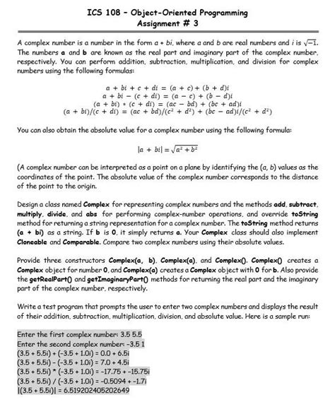 solved ics 108 object oriented programming assignment 3
