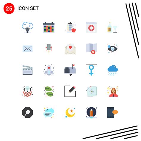 25 Thematic Vector Flat Colors And Editable Symbols Of Service Online Contact Us Lifebuoy Health