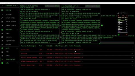 Bitburner Gameplay Stock Market And Nuke Servers Scripts Javascript Youtube