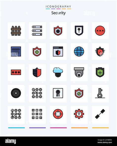 Creative Security 25 Line Filled Icon Pack Such As Security Protection