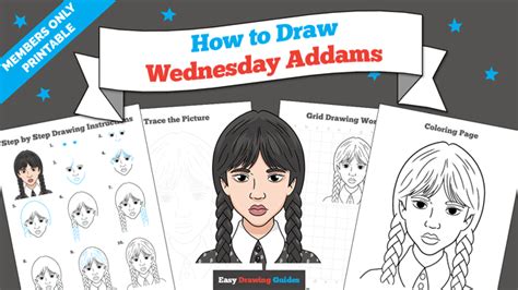 How To Draw Wednesday Addams Really Easy Drawing Tutorial