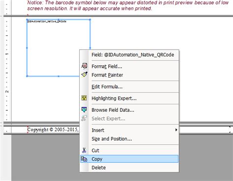 How To Create QR Code Barcodes Using The Native Generator For Crystal Reports