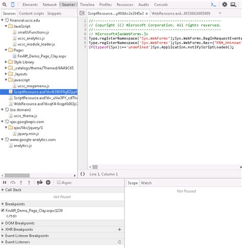 Ajax Why Does The Javascript In My Ascx File Not Display In Cdt