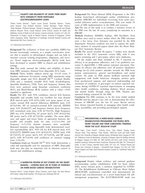 Pdf 3 Implementing A Home Based Cardiac Rehabilitation Programme For