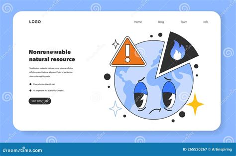 Nonrenewable Natural Resource As A Disadvantage To Using Natural Stock Vector Illustration Of