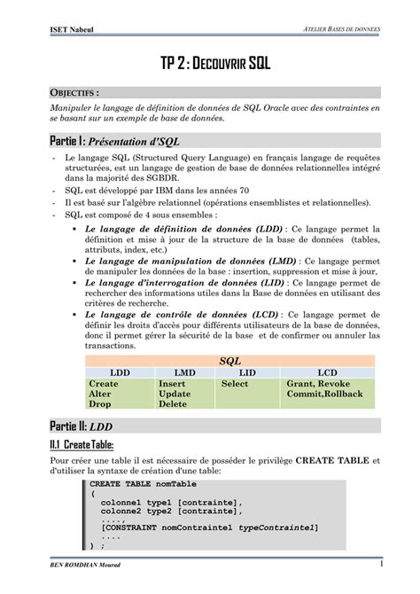 Decouvrir Sql Academie Pro