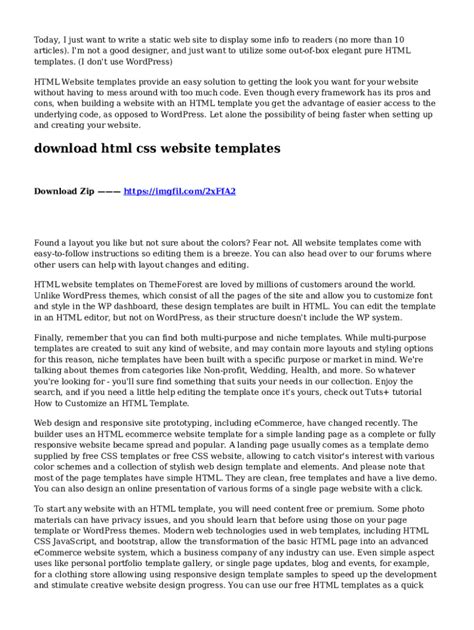 Fillable Online Download Html Css Website Templates Fax Email Print
