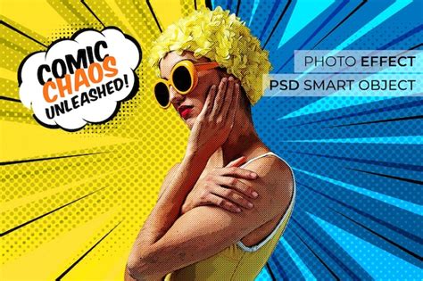 만화 효과를 가진 사람의 초상화 무료 Psd 파일