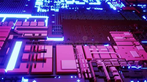 Processors Cpu Concept Animation Motherboard Digital Chip Abstract Animation Of Computer