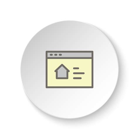 Round Button For Web Icon Browser House Online Search Button Banner Round Badge Interface