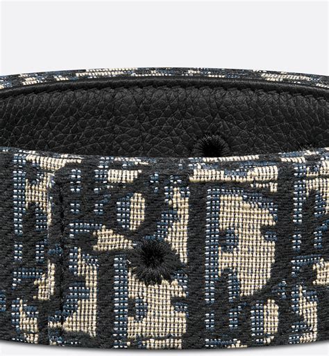 리버서블 벨트 스트랩 블랙 And 베이지 Dior Oblique 자카드 블랙 그레인 송아지 가죽 35mm Dior