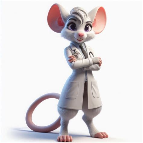 Scientist Mouse With Laboratory Gear Premium Ai Generated Image