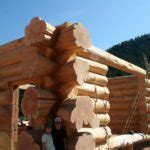 Custom Log And Timber Frame Homes During Construction