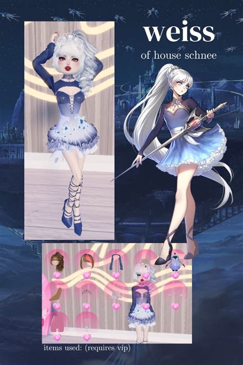 Weiss Schnee Rwby Dress To Impress Dti Outfit Inspo Dress To Impress Rwby Ice Queen