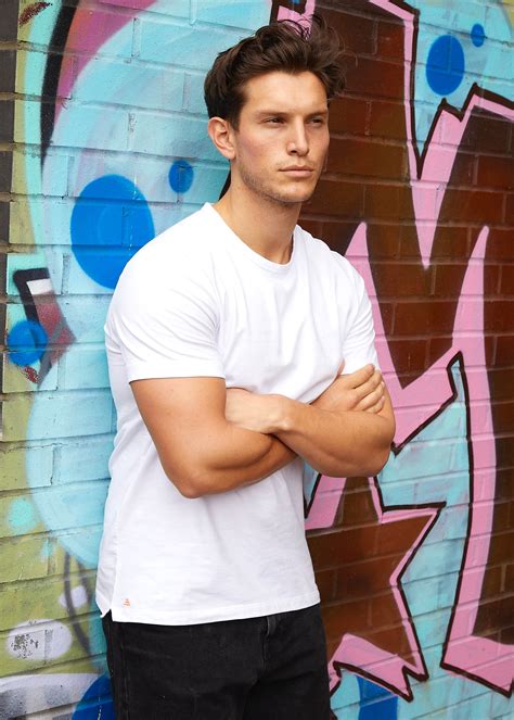 Mens Classic White Organic Cotton T Shirt Frangipani