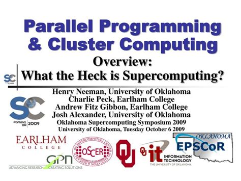 Ppt Parallel Programming And Cluster Computing Overview What The Heck
