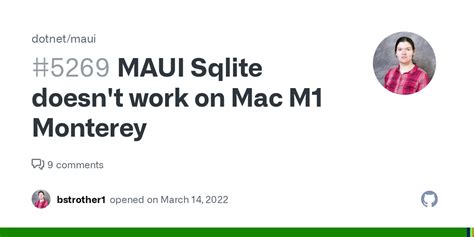Maui Sqlite Doesnt Work On Mac M1 Monterey · Issue 5269 · Dotnetmaui · Github