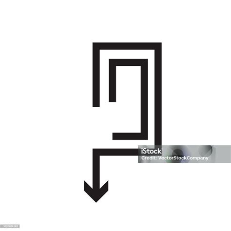 Lefelé Nyíl Ikon Vektor Jel És Szimbólum Elszigetelt Fehér Háttér Le