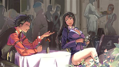 Mia Fey And Diego Armando Ace Attorney And 1 More Drawn By Chuc