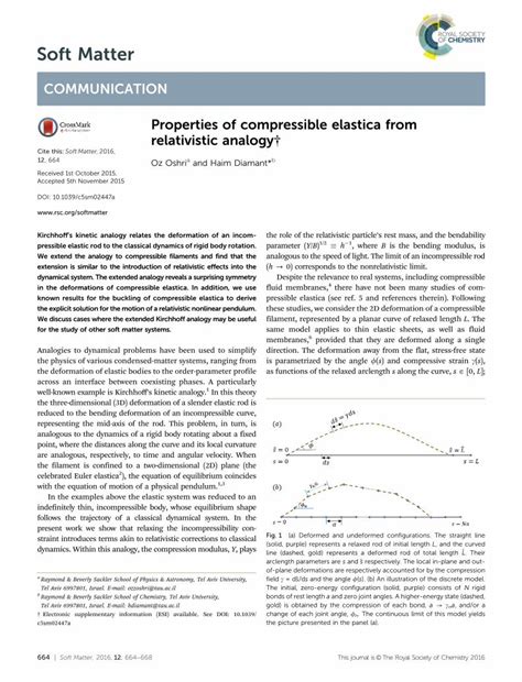 Pdf Properties Of Compressible Elastica From Relativistic Analogy Dokumen Tips