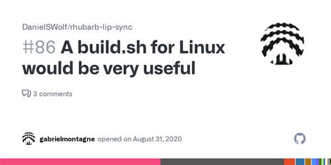 a build sh for linux would be very useful · issue 86 · danielswolf rhubarb lip sync · github