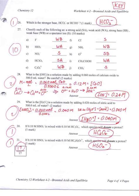 Acid And Base Worksheet E Streetlight Com