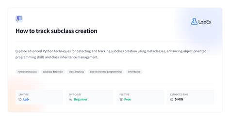 How To Track Subclass Creation Labex