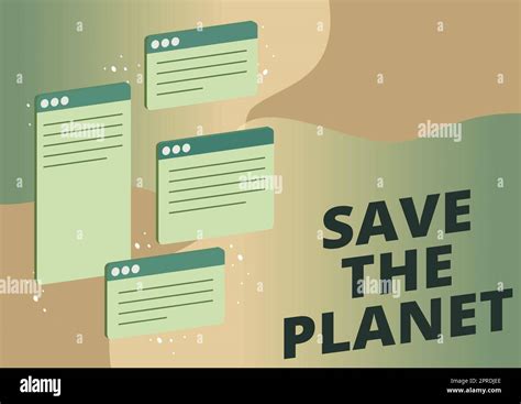 Hand Writing Sign Save The Planet Business Concept Take Care Of The