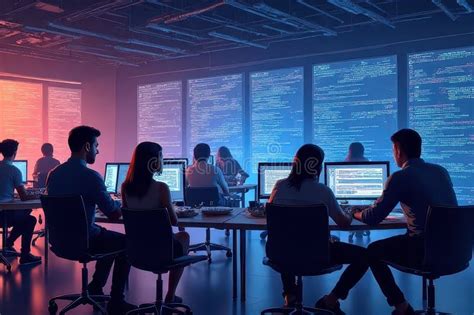 Community Of Open Source Software Stock Illustration Illustration Of Programming Generative