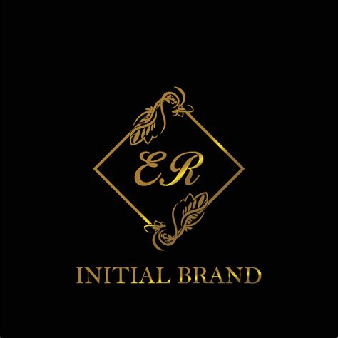 Initial Er Handwritten Luxury Letter Template 10361919 Vector Art At Vecteezy