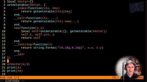Informatik 109 Objektorientiert Programmieren In Lua Youtube