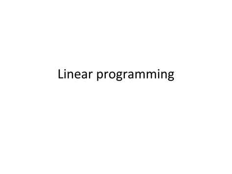 Linear Programming Ppt