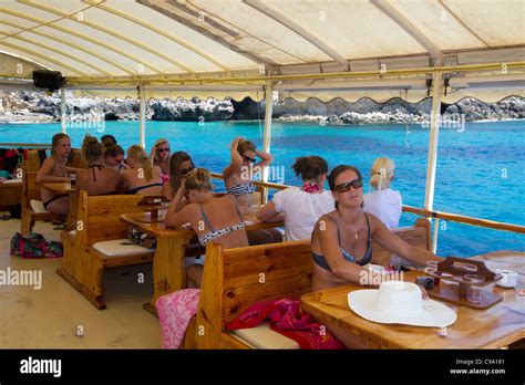 Attractive Beautiful Dutch Girls In Swimsuit Bikini On Board Of Tourist