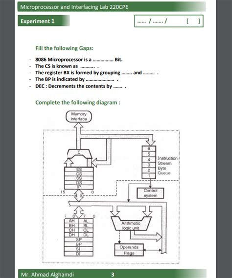 Solved Microprocessor And Interfacing Lab CPE Experiment Chegg Com