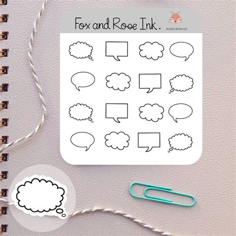 Text Bubble Stickers Etsy