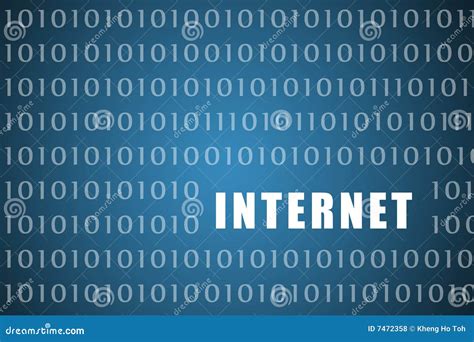 Blue Binary Code Internet Background Stock Illustration Illustration