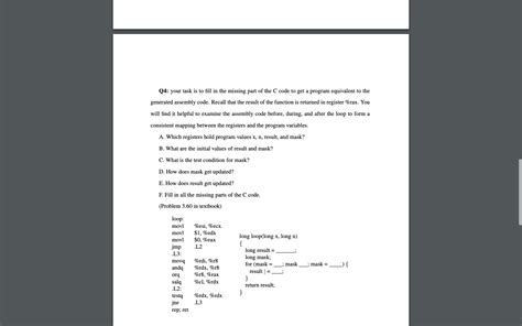 Q4 Your Task Is To Fill In The Missing Part Of The C