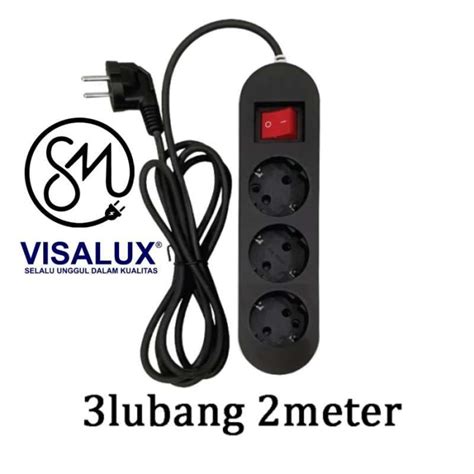 Jual Cok Sambung Visalux 3 4 5 Lb Saklar 2 Meter Kabel Black Extension Socket 3lb 2m Di Seller